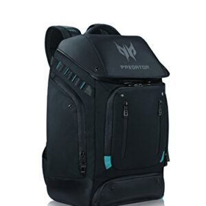 Acer Predator Utility Gaming Backpack, Water Resistant and Tear Proof Travel Backpack Fits and Protects Up to 17.3" Predator Gaming Laptop, Black with Teal Accents