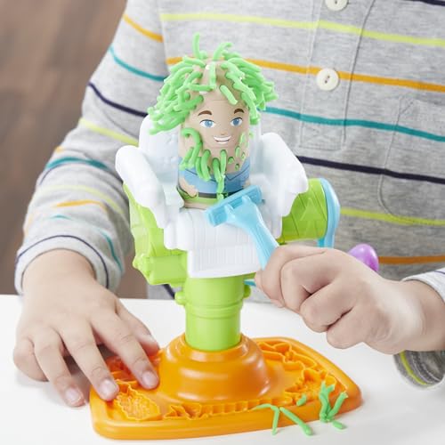 Play-Doh Buzz 'n Cut Fuzzy Pumper Barber Shop Toy with Electric Buzzer and 5 Non-Toxic Play-Doh Colors, 2-Ounce Cans (Amazon Exclusive)