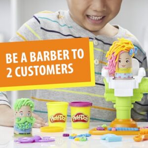 Play-Doh Buzz 'n Cut Fuzzy Pumper Barber Shop Toy with Electric Buzzer and 5 Non-Toxic Play-Doh Colors, 2-Ounce Cans (Amazon Exclusive)