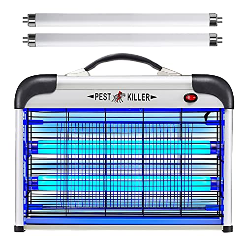 Bug Zapper Indoor, 2800V Powerful Flying Insect Mosquito Killer w/ 20W Blue Light Attract, Plug-in Pest Control Machine for Moth, Fruit Fly, Fungus Gnat, Garage Bug Catcher