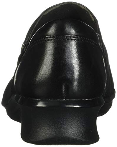 Clarks Women's Hope Roxanne Loafer, Black Leather, 9.5 W US