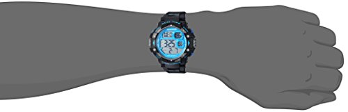 Armitron Sport Men's 40/8309BLU Blue Accented Digital Chronograph Black Resin Strap Watch