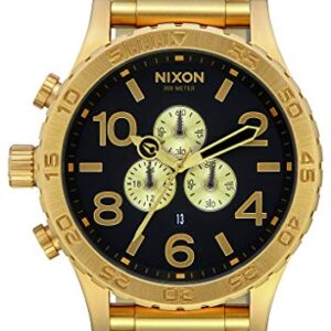 NIXON 51-30 Chrono A083 - All Gold/Black - 300m Water Resistant Men's Analog Fashion Watch (51mm Watch Face, 25mm Stainless Steel Band)