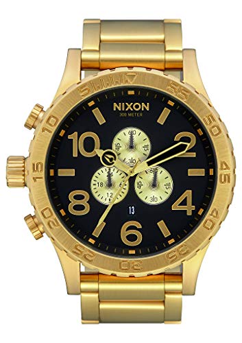 NIXON 51-30 Chrono A083 - All Gold/Black - 300m Water Resistant Men's Analog Fashion Watch (51mm Watch Face, 25mm Stainless Steel Band)