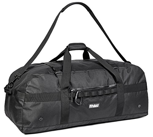 Fitdom 130L 36" Heavy Duty Extra Large Sports Gym Equipment Travel Duffle Bag W/Adjustable Shoulder & Compression Straps. Perfect for Soccer Baseball Basketball Hockey Football & Team Coaches & More