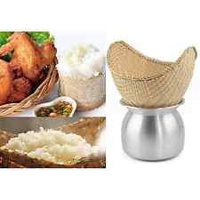 Set of Sticky Rice Steamer Pot and Basket Cook Kitchen Cookware Tool