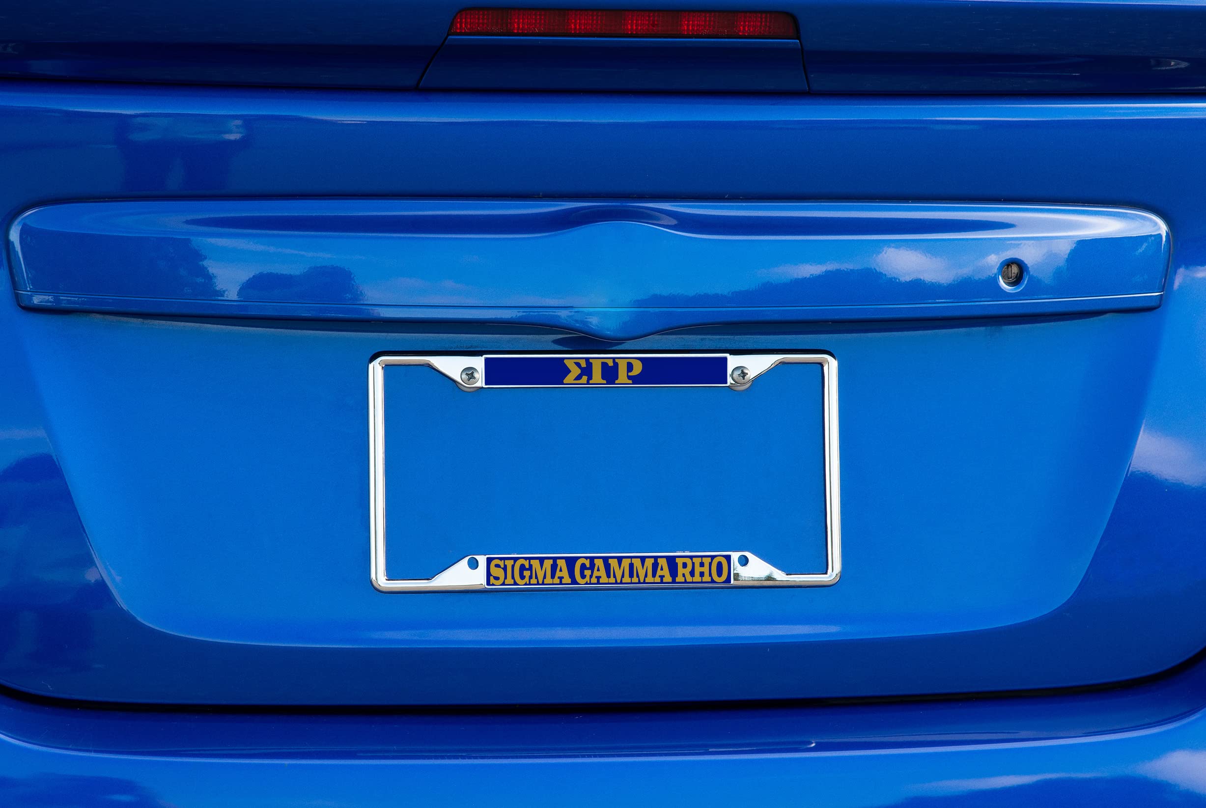 Desert Cactus Sigma Gamma Rho Metal License Plate Frame for Front or Back of Car (Metal - Standard)