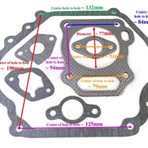 ITACO Overhaul Gasket Set Kit with Base Head Gasket 06111-ZH9-405 for Honda GX270 Motor Lawnmower Trimmer Engine