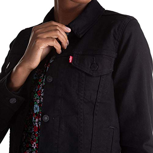 Levi's Women's Original Trucker Jacket, Black and Black, Small