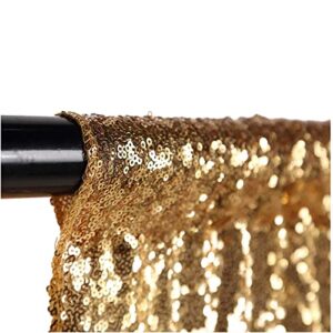 lqiao sequin backdrop curtain panel 2x8ft-gold,sequin photography backdrop curtain for party/home curtain decoration 1pc, pocket 2x8ft(60x245cm))