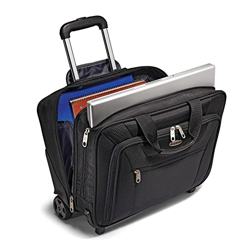 Samsonite® Wheeled Business Case, 13" H x 17" W x 6 1/2" D, Black