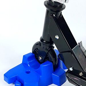 50 Strong Scooter Stand - Fits Most Scooters - Interlocking Offset Extra Stable Base - Blue