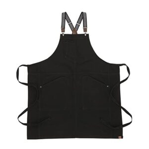 Chef Works Unisex Berkeley Bib Apron, Jet Black, One Size