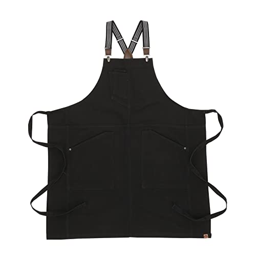 Chef Works Unisex Berkeley Bib Apron, Jet Black, One Size