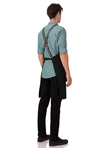 Chef Works Unisex Berkeley Bib Apron, Jet Black, One Size