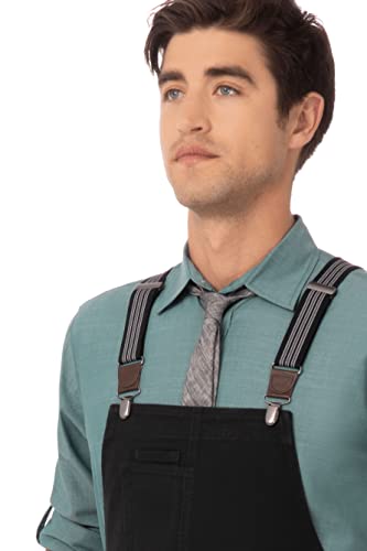 Chef Works Unisex Berkeley Bib Apron, Jet Black, One Size