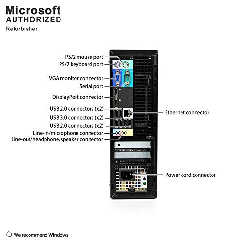 DELL Optiplex 9010 SFF Desktop PC - Intel Core i5-3470 3.2GHz 16GB RAM 240GB SSD DVD Windows 10 Pro, WIFI (Renewed)']