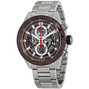 tag heuer carrera brown dial 43mm mens watch car201u.ba0766