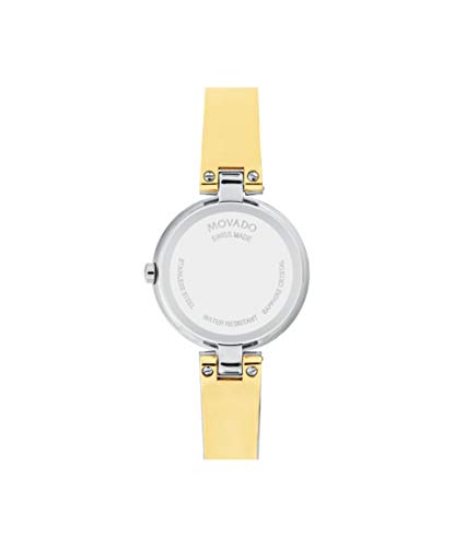 Movado Women's Aleena Two-Tone Watch with a Concave Dot Museum Dial, Gold/Silver (Model 607150)