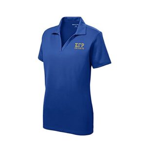 sigma gamma rho greek letter polo shirts 2x-large true royal