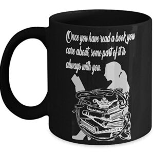 Book Lover Mug (Black) Once You Have Read A Book..., With Image Bookworm Gift, Novelty Gifts, Ceramic Coffee Cup By Vitazi Kitchenware (11 Ounces)