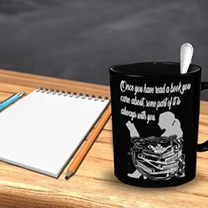 Book Lover Mug (Black) Once You Have Read A Book..., With Image Bookworm Gift, Novelty Gifts, Ceramic Coffee Cup By Vitazi Kitchenware (11 Ounces)