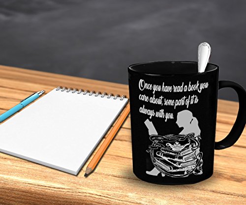 Book Lover Mug (Black) Once You Have Read A Book..., With Image Bookworm Gift, Novelty Gifts, Ceramic Coffee Cup By Vitazi Kitchenware (11 Ounces)