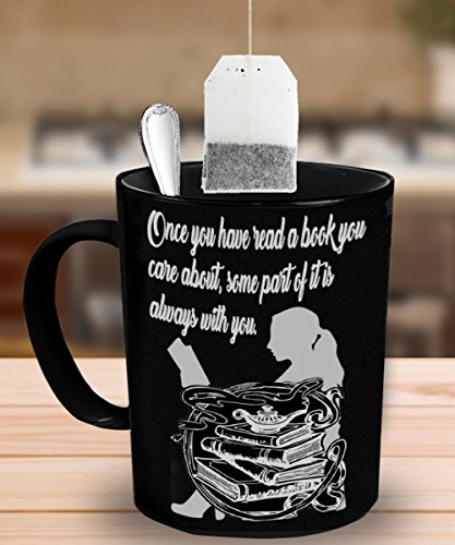 Book Lover Mug (Black) Once You Have Read A Book..., With Image Bookworm Gift, Novelty Gifts, Ceramic Coffee Cup By Vitazi Kitchenware (11 Ounces)