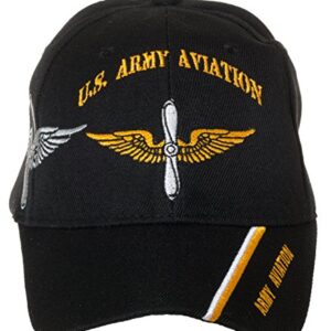 Artisan Owl Officially Licensed US Army Aviation Embroidered Black Baseball Cap