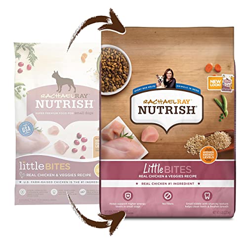 Rachael Ray Nutrish Little Bites Dry Dog Food, Chicken & Veggies Recipe for Small Breeds, 6 Pounds