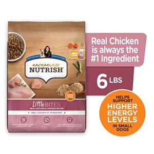 Rachael Ray Nutrish Little Bites Dry Dog Food, Chicken & Veggies Recipe for Small Breeds, 6 Pounds