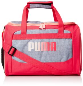 puma unisex child puma evercat transformation jr duffel bags, grey/pink, one size us