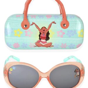 Disney Moana Girls Sunglasses For Kids with Matching Glasses Case and UV Protection for Toddlers (One Size, Moana)