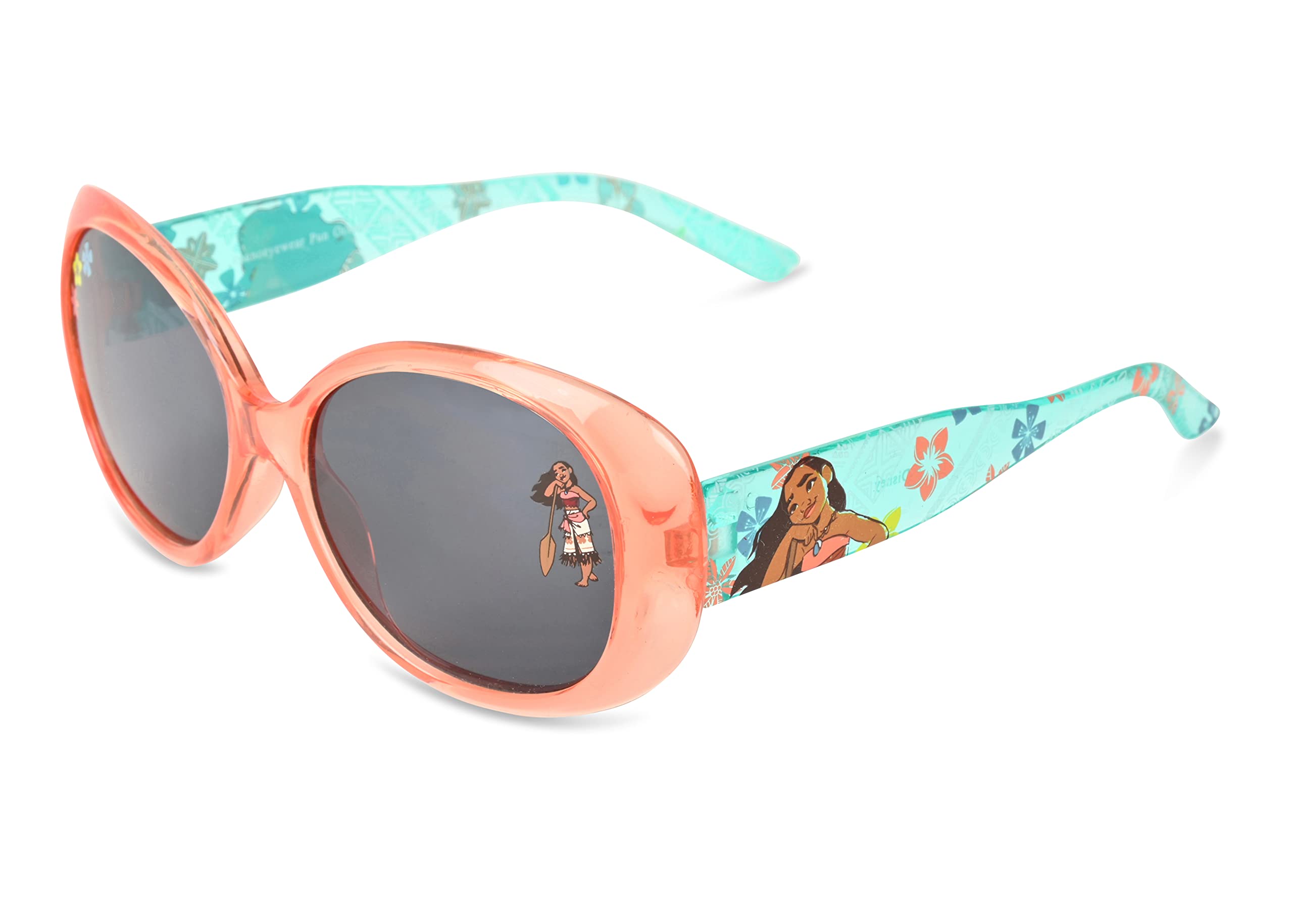 Disney Moana Girls Sunglasses For Kids with Matching Glasses Case and UV Protection for Toddlers (One Size, Moana)