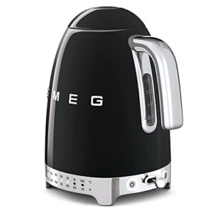 Smeg Black Stainless Steel 50's Retro Variable Temperature Kettle