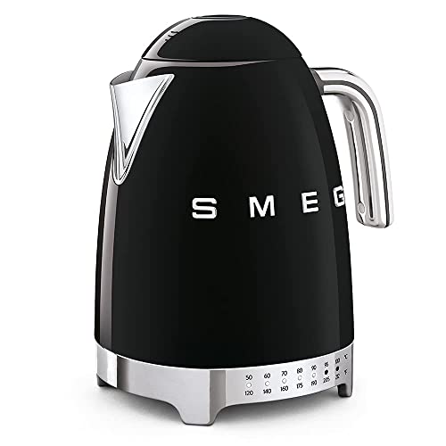 Smeg Black Stainless Steel 50's Retro Variable Temperature Kettle