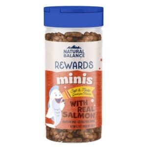 Natural Balance Limited Ingredient Mini-Rewards Salmon Grain-Free Dog Training Treats for Dogs | 5.3-oz. Canister