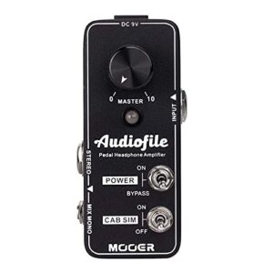 mooer audiofile guitar headphone amp analog, access to effects circuits, buffer/clean boost for electric guitar/bass