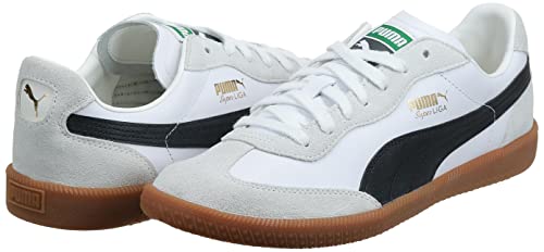 PUMA mens Super Liga Og Sneaker, Puma White-puma Black-puma Team Gold, 13 US