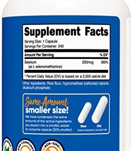 Nutricost Selenium 200mcg, 240 Vegetarian Capsules, Non-GMO, Gluten Free L-Selenomethionine