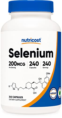 Nutricost Selenium 200mcg, 240 Vegetarian Capsules, Non-GMO, Gluten Free L-Selenomethionine