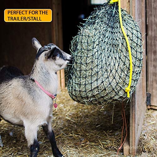 Texas Haynet - Small Hole Slow Feeder Hay Net - American Made Nylon Rope Haynet for Horses - Perfect for Trailering - Easily Holds 2 to 4 Flakes with 1.5” Holes