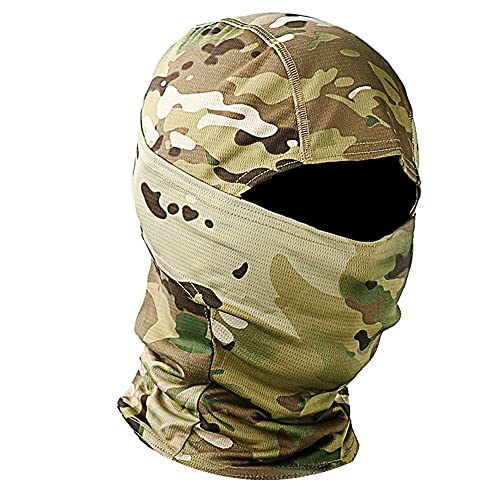 Military Camo Face Mask Bandana Balaclava Hood Headwear for Men Women Tactical Training Cycling Ski Wind-Resistant Hunting