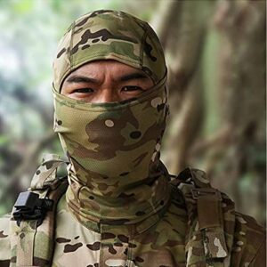 Military Camo Face Mask Bandana Balaclava Hood Headwear for Men Women Tactical Training Cycling Ski Wind-Resistant Hunting