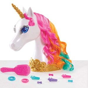 Barbie Dreamtopia Unicorn Styling Head, 10-pieces, Kids Toys for Ages 3 Up by Just Play