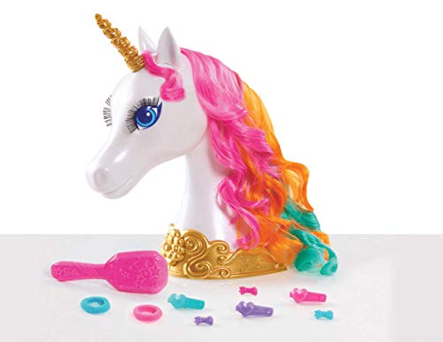 Barbie Dreamtopia Unicorn Styling Head, 10-pieces, Kids Toys for Ages 3 Up by Just Play