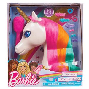 Barbie Dreamtopia Unicorn Styling Head, 10-pieces, Kids Toys for Ages 3 Up by Just Play