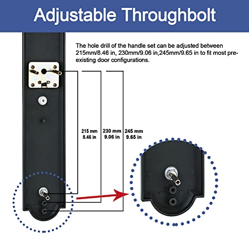 TMC Single Cylinder HandleSet with Deadbolt and Knob Door Handle for Entrance and Front Door Reversible for Right and Left Handed Satin Nickel Finish,MDHST2018SN-AMZ