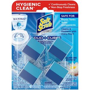 soft scrub in-tank toilet cleaner duo-cubes, sapphire waters, 4 count