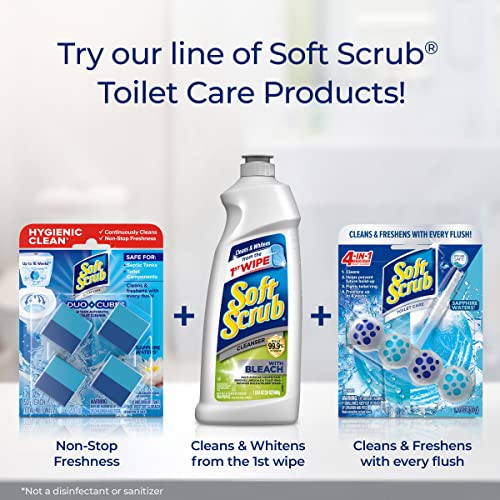 Soft Scrub In-Tank Toilet Cleaner Duo-Cubes, Sapphire Waters, 4 Count